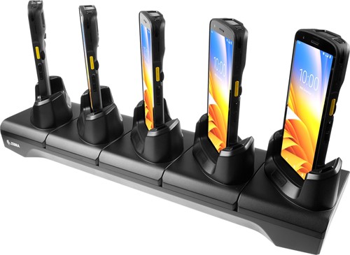 Oplaad en communicatie basis 5-voudig voor Zebra TC22, TC27 met of z ...
